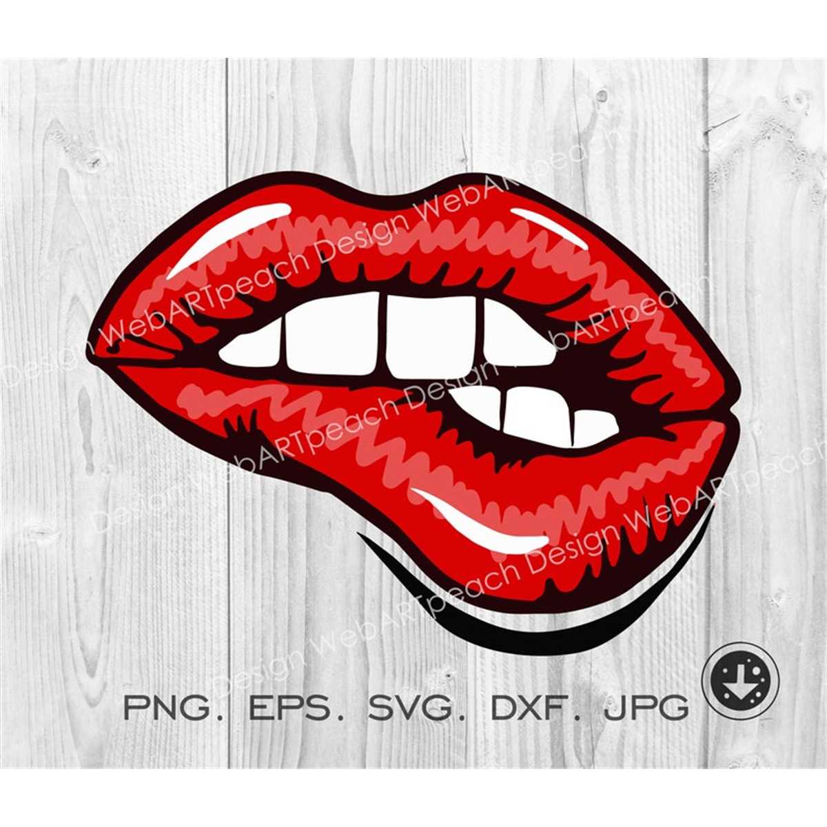 Red sexy lips svg,lip bite svg png Lips Biting SVG Design Bi | Inspire ...