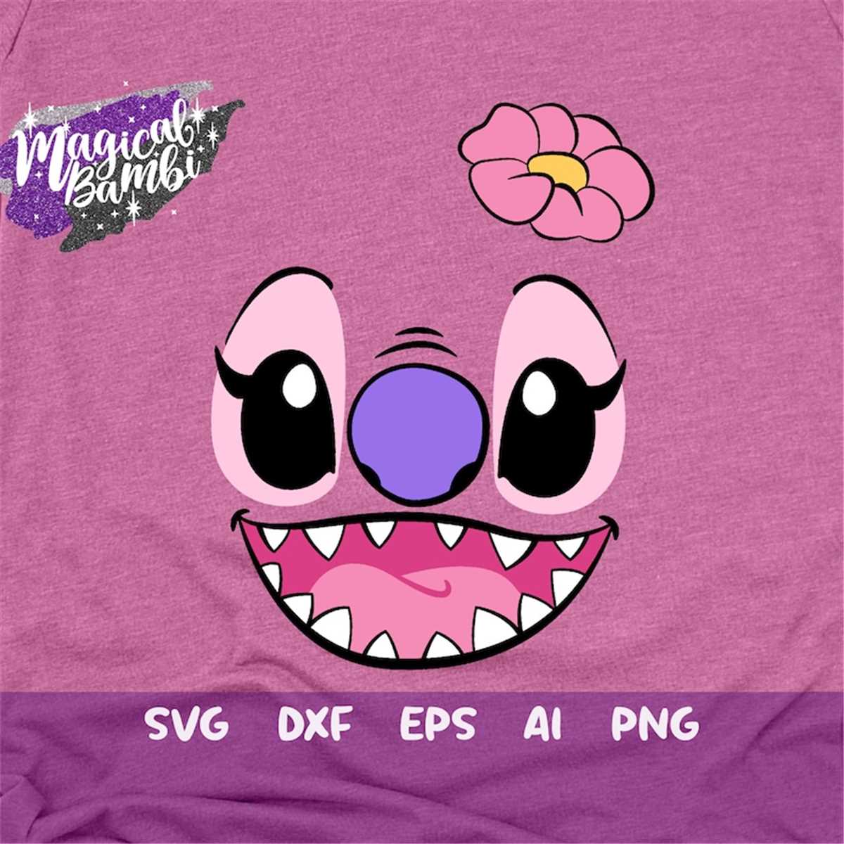 Stitch Angel Face SVG, Stitch Girl Face Svg, Angel Face Desi | Inspire ...