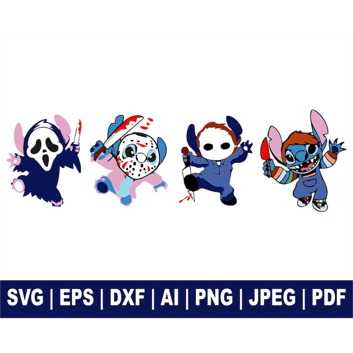 Stitch Horror Character Svg, Stitch Svg Bundle, Stitch Layer | Inspire ...