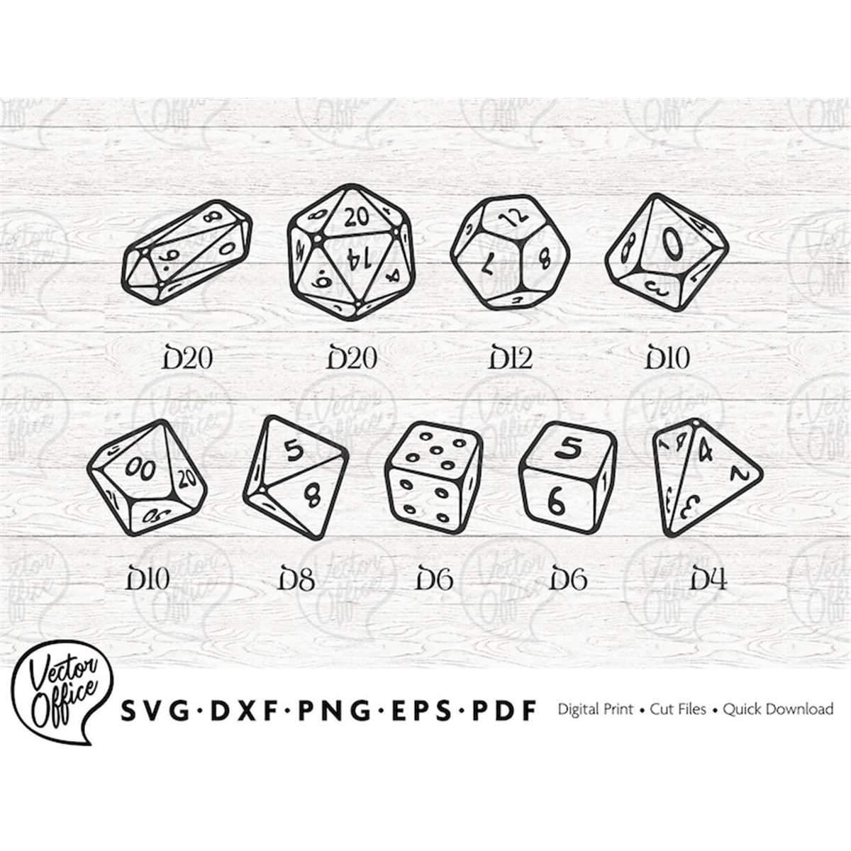 Bundle: DnD Dice SVG, Dungeons and Dragons svg, d20 Dice, Di | Inspire ...