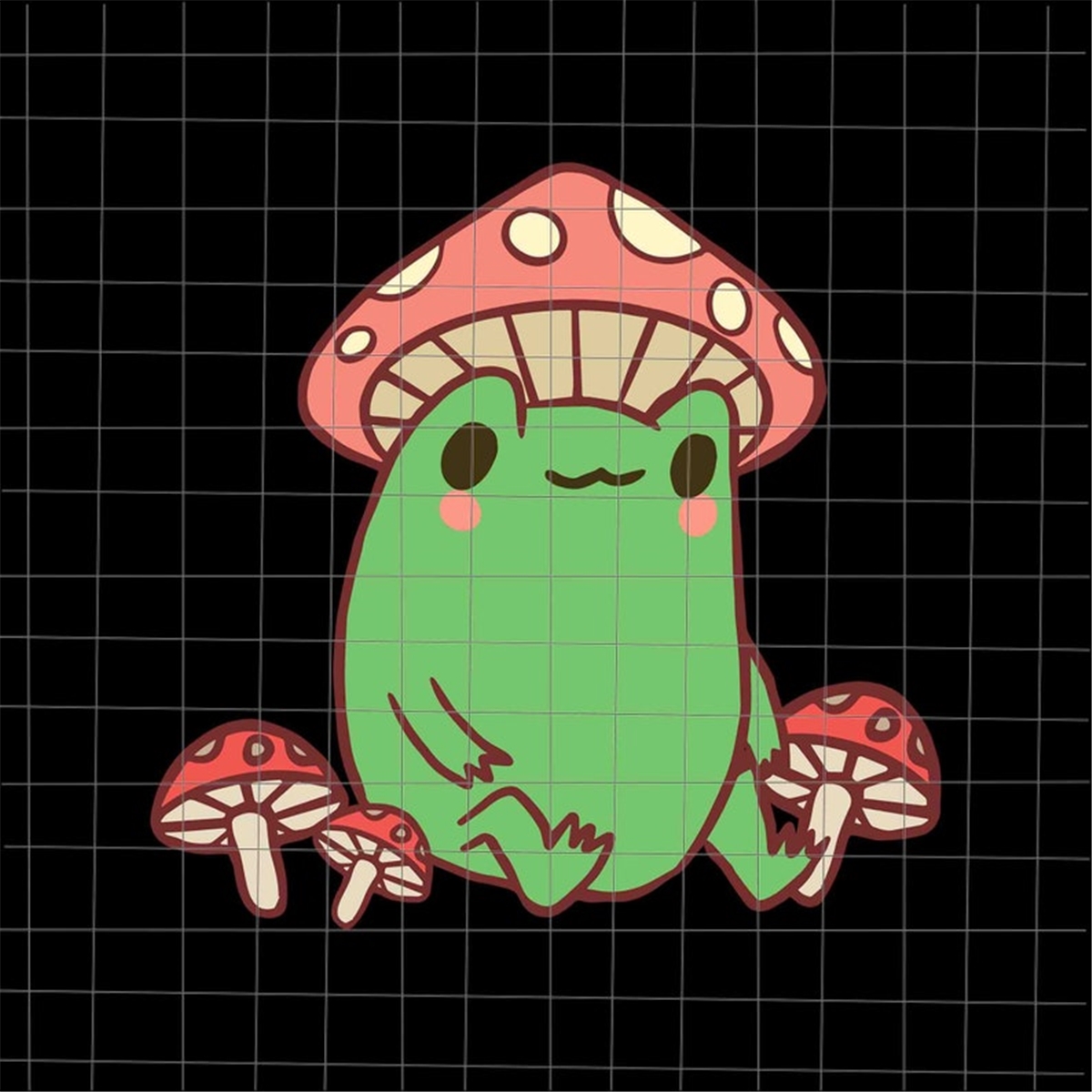 Frog Mushroom Svg, Frog with Mushroom Hat Cute Cottagecore A - Inspire ...