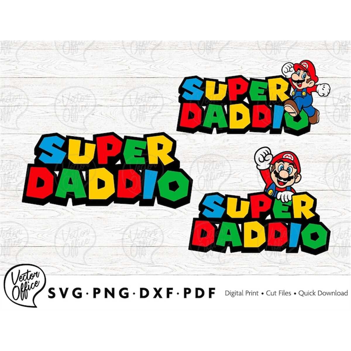 Super Mario Daddio SVG, Layered Mario Fathers Day Svg, Super | Inspire ...