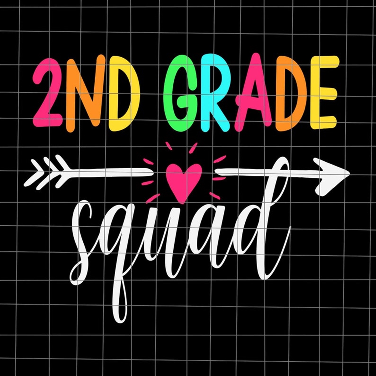 2nd Grade Squad Svg, Hello Second Grade Rainbow Svg, 2nd Fir - Inspire ...