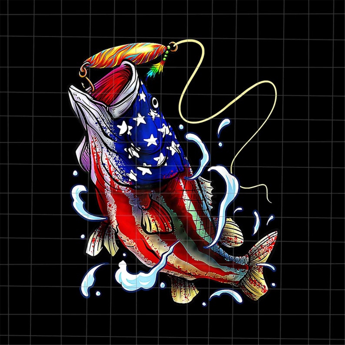 Fish American Flag Png, Fishing America Flag Png, Fishing 4t | Inspire ...