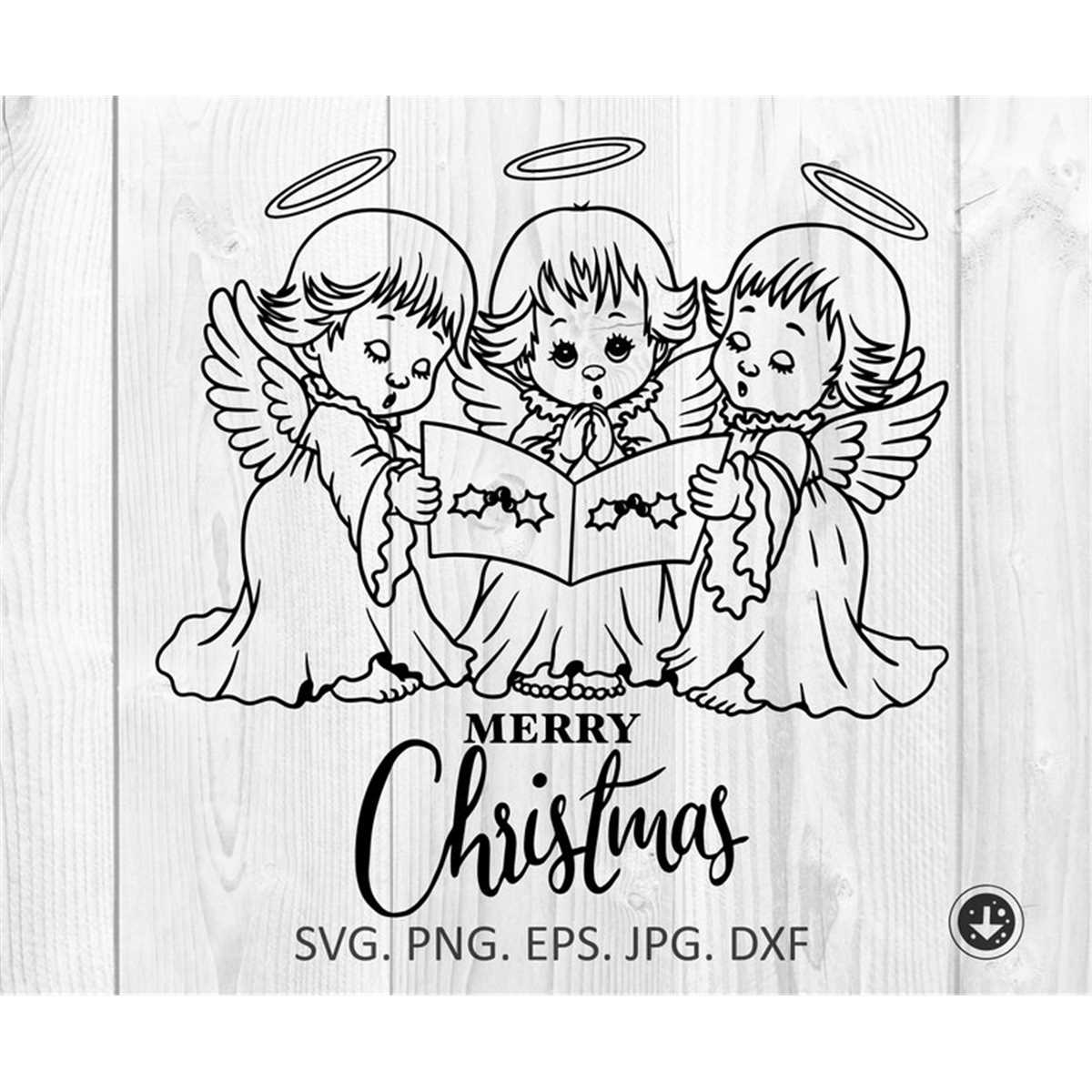 Christmas angels Svg,Angels sing a song svg,png. Three cute | Inspire ...