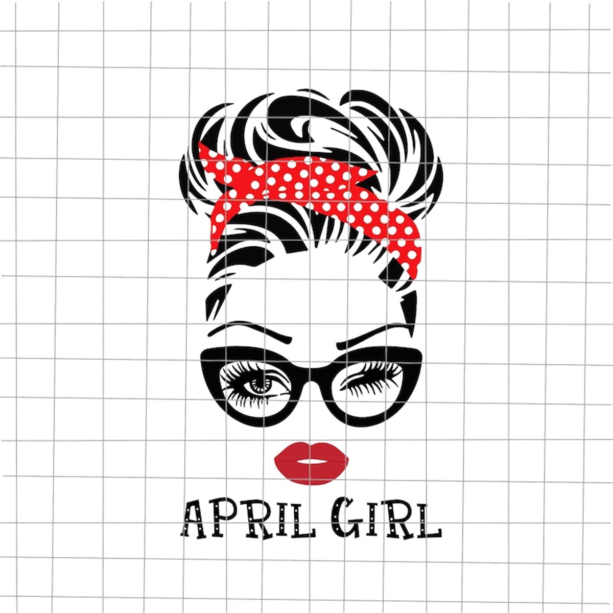 April girl svg, April Svg, Girl face eys svg,, April birthda - Inspire ...