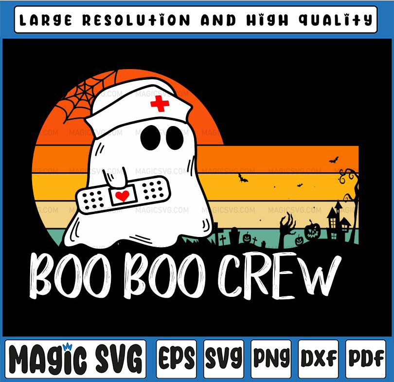 Boo Boo Crew Nurse Svg, Halloween Nurse Svg, Nurse Halloween | Inspire ...
