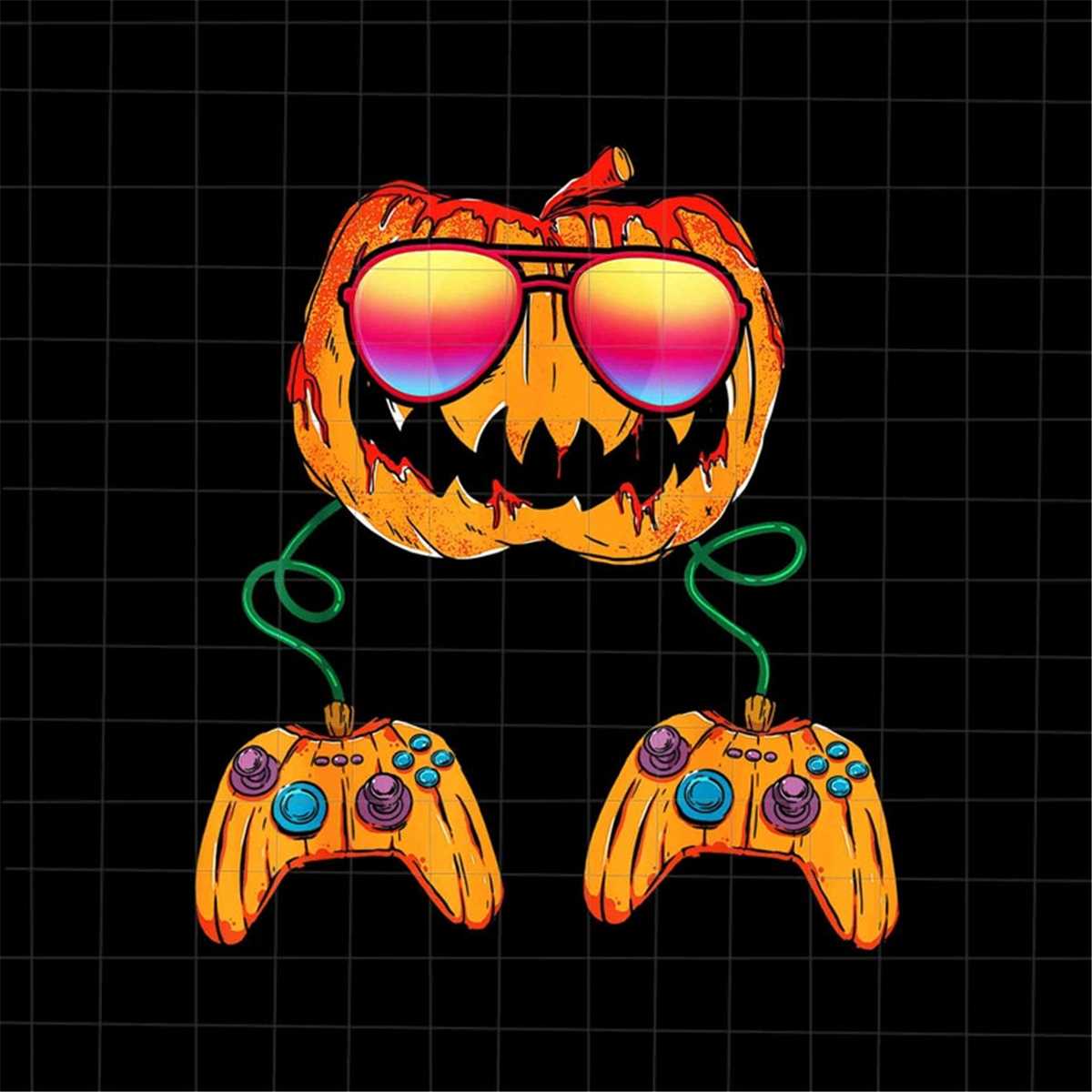 Pumpkin Gamer Halloween Png, Pumpkin Gamer Png, Gamer Hallow | Inspire ...