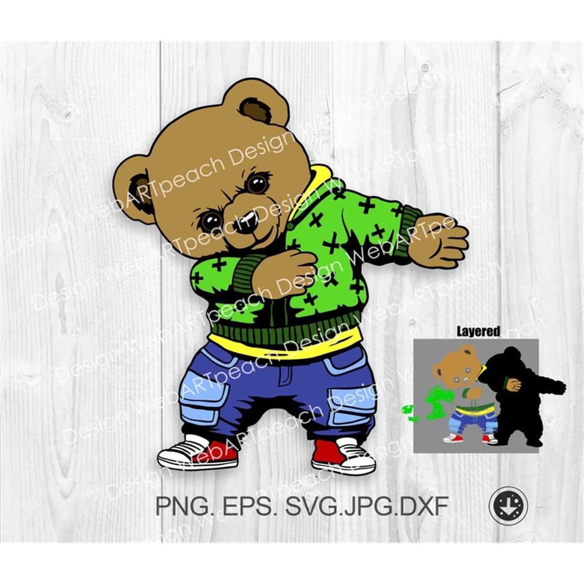 Teddy bear dancing SVG PNG , DTG print Instant download, T-s | Inspire ...