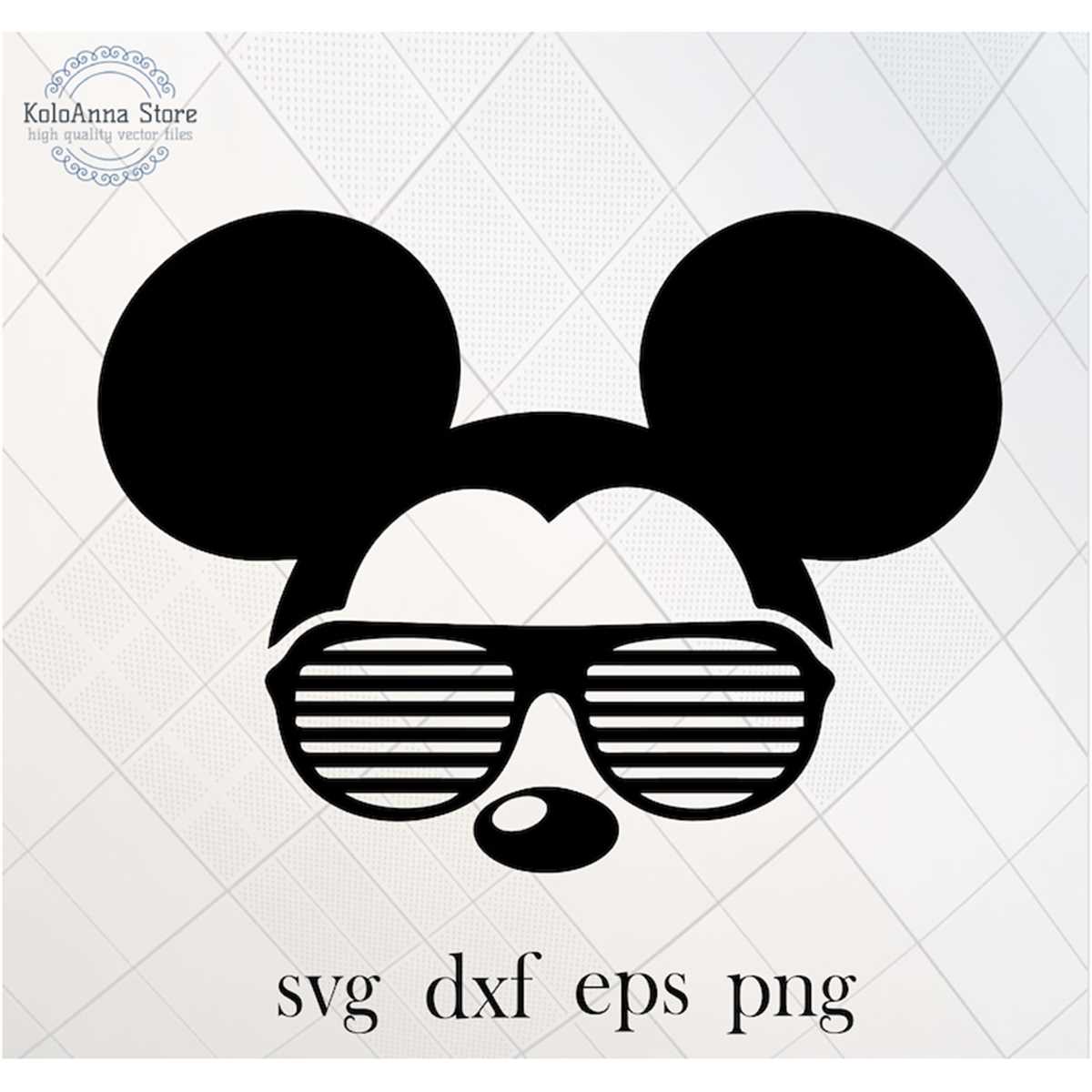 mouse svg, mickey glasses svg,mouse ears svg, svg, vector fi | Inspire ...