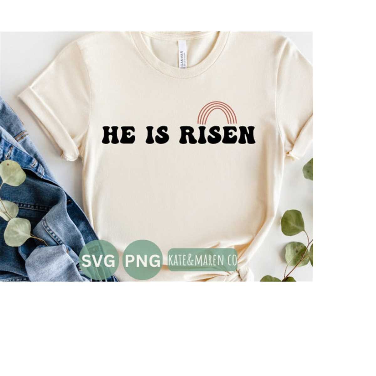 he is risen svg, easter religious svg and png, retro boho ch | Inspire ...