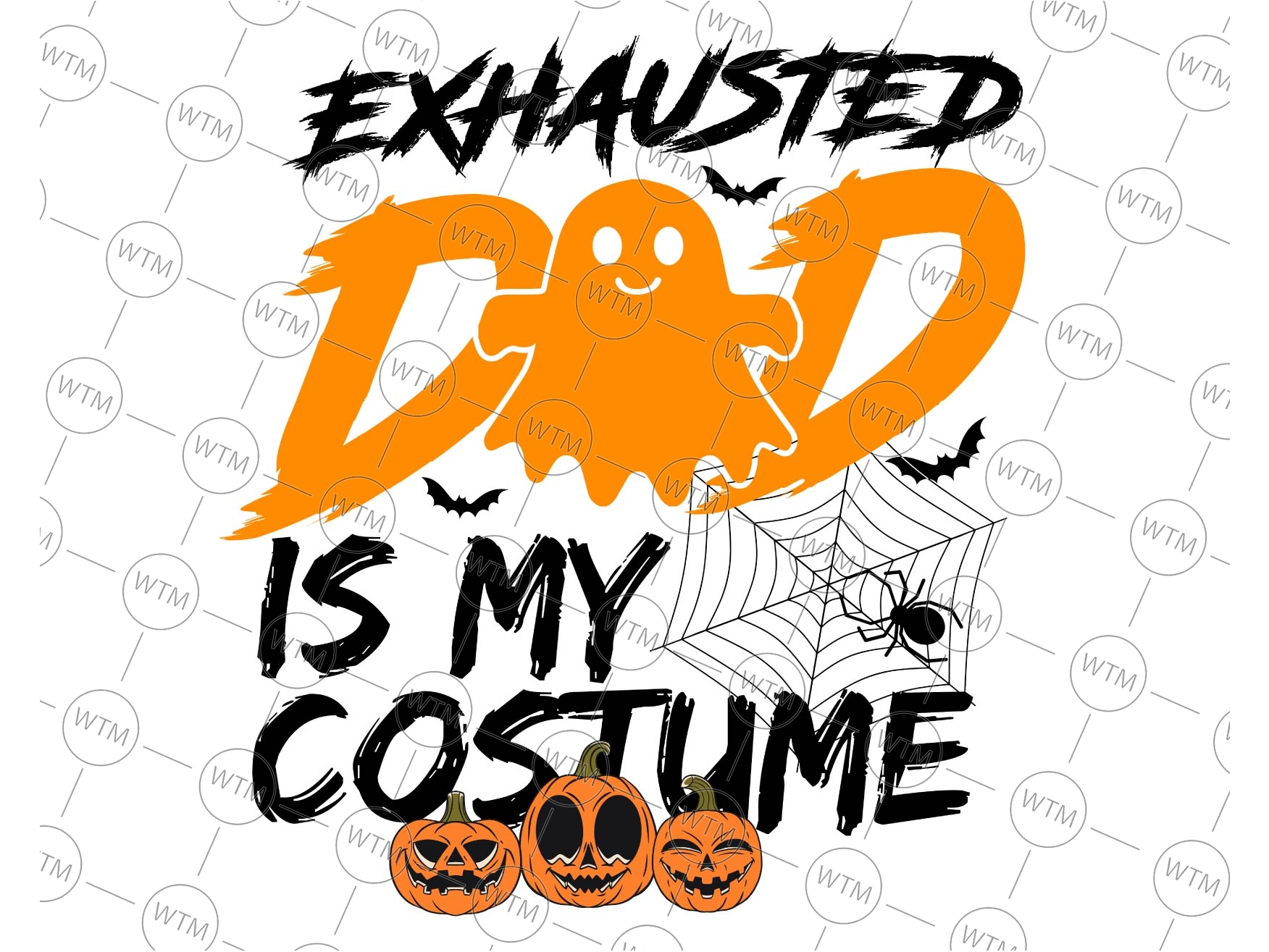 Exhausted Dad Is My Costume Png, Cute Halloween Svgs, Spooky - Inspire ...