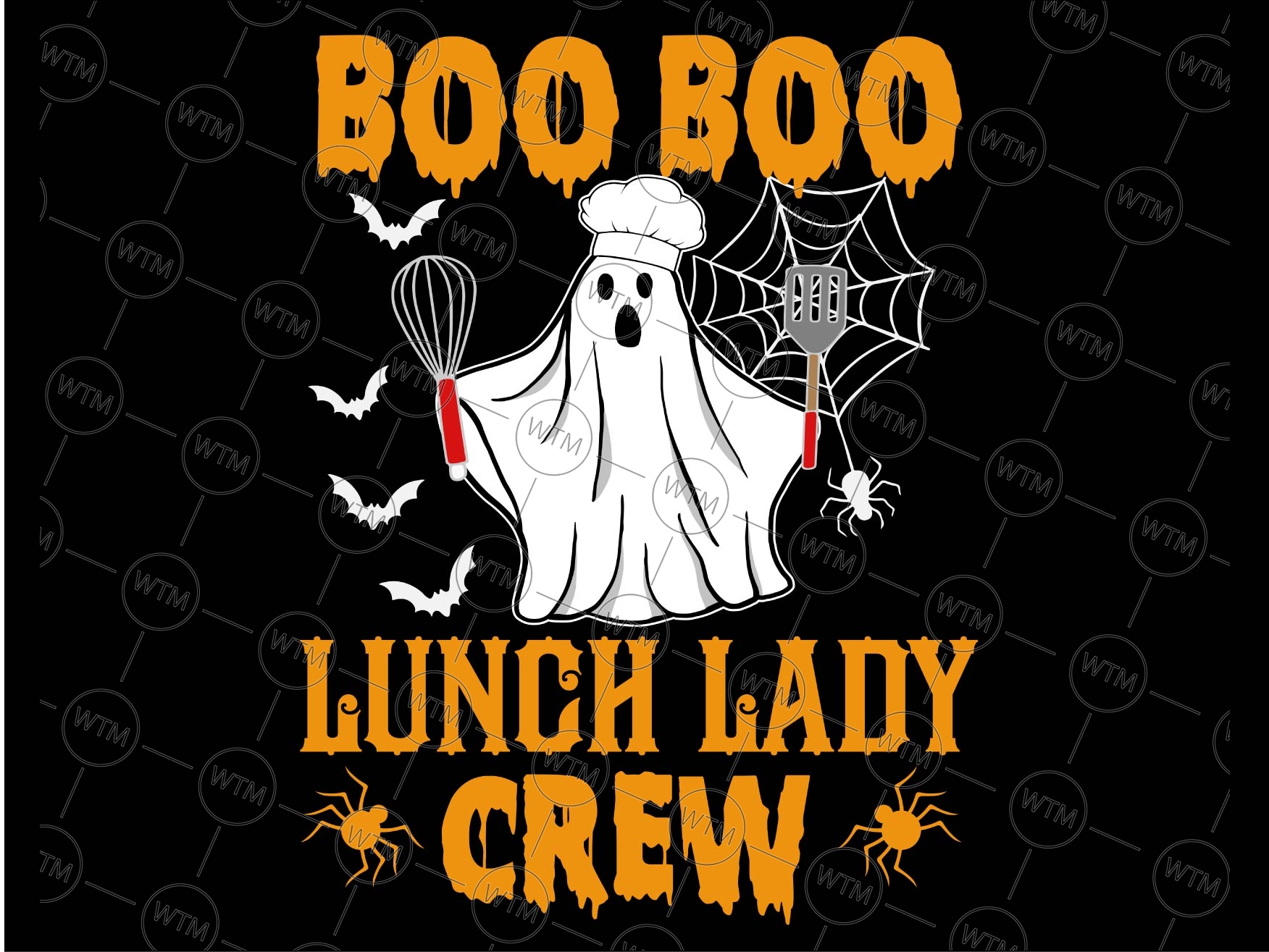 Halloween Ghost Chef Svg, Funny Boo Lunch Lady Svg, Crew Fun - Inspire ...