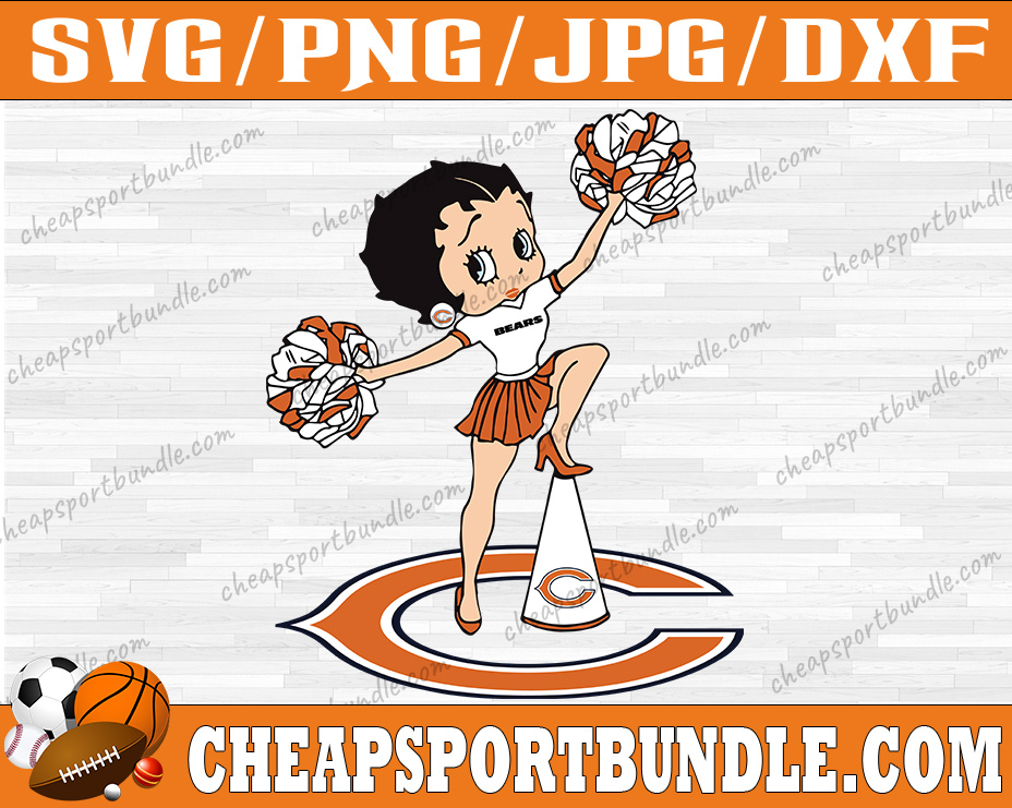 Chicago Bears Betty Boop Football Team Svg, Chicago Bears Sv - Inspire ...