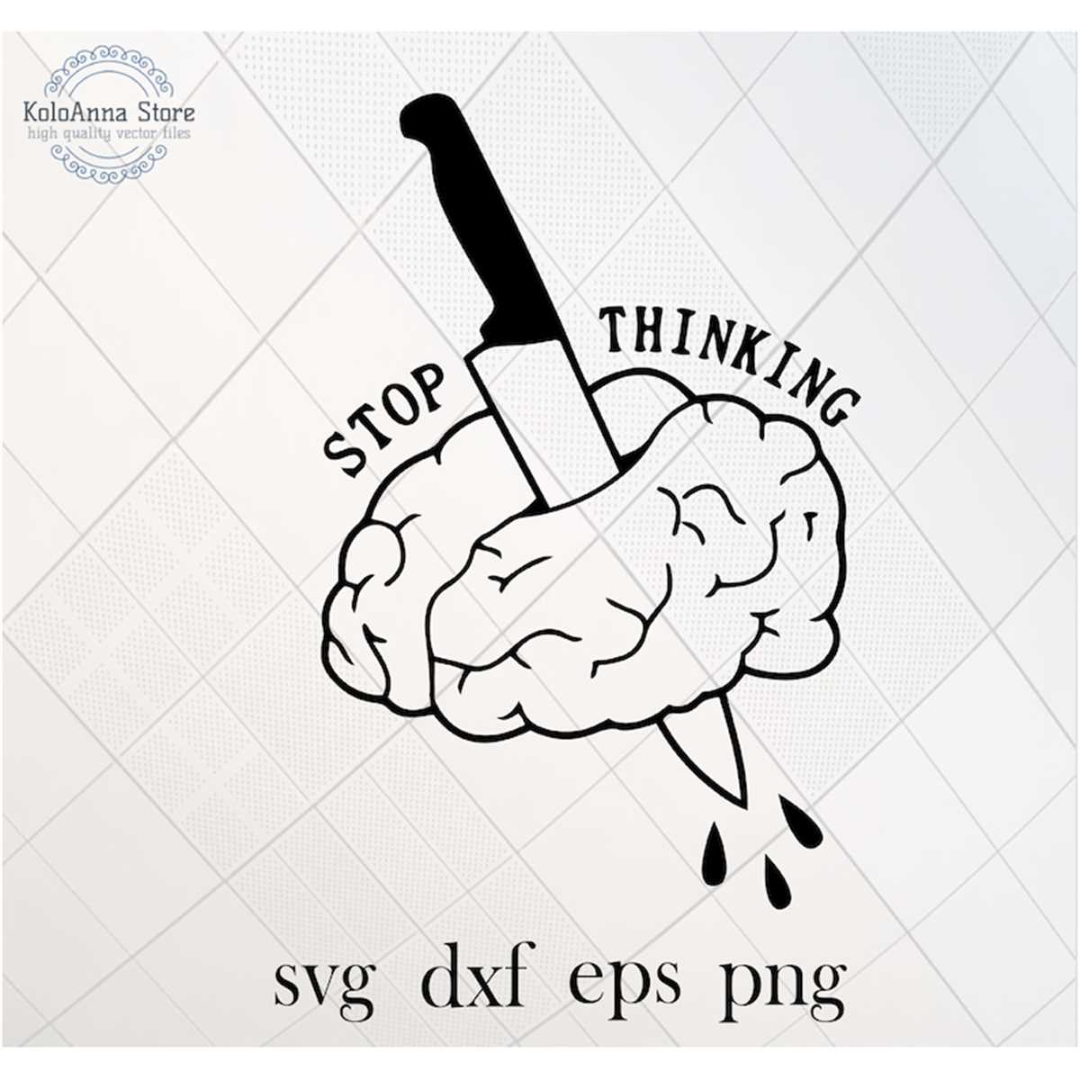 stop thinking svg, brain svg, do it svg, motivational svg, i - Inspire ...
