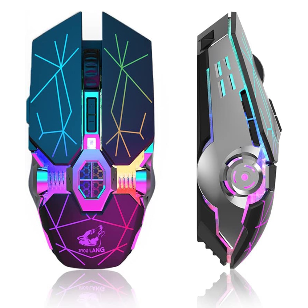Wireless Gaming Mouse Rechargeable RGB Lights Adjustable DPI | Inspire ...