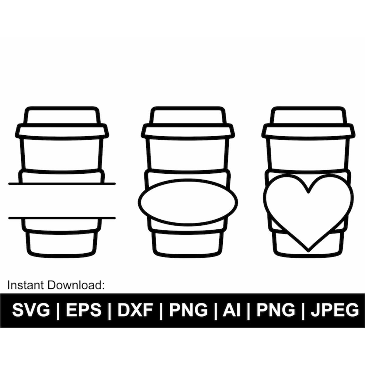 Coffee Cup Svg, Coffee Cup Monogram Svg, Coffee Split Name F | Inspire ...