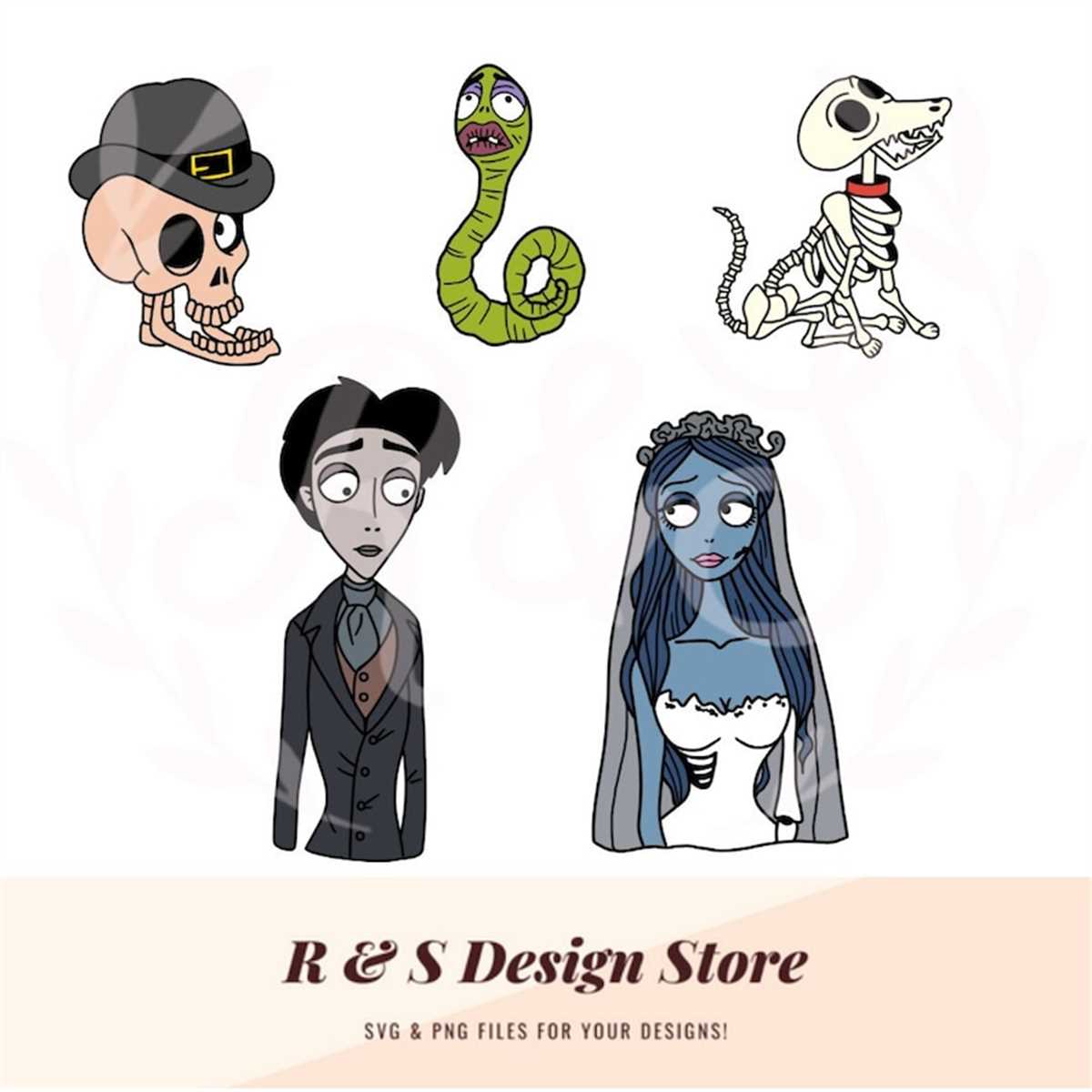 corpse, dead, bride, film, character bundle, svg, png. | Inspire Uplift