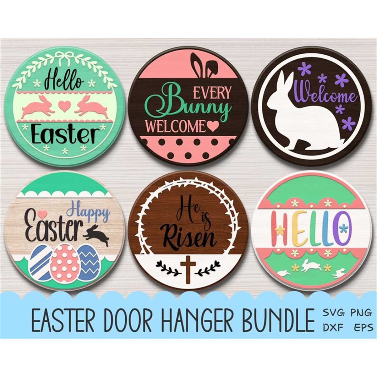 Easter Door Hanger svg Bundle, Welcome sign svg,Easter Welco | Inspire ...