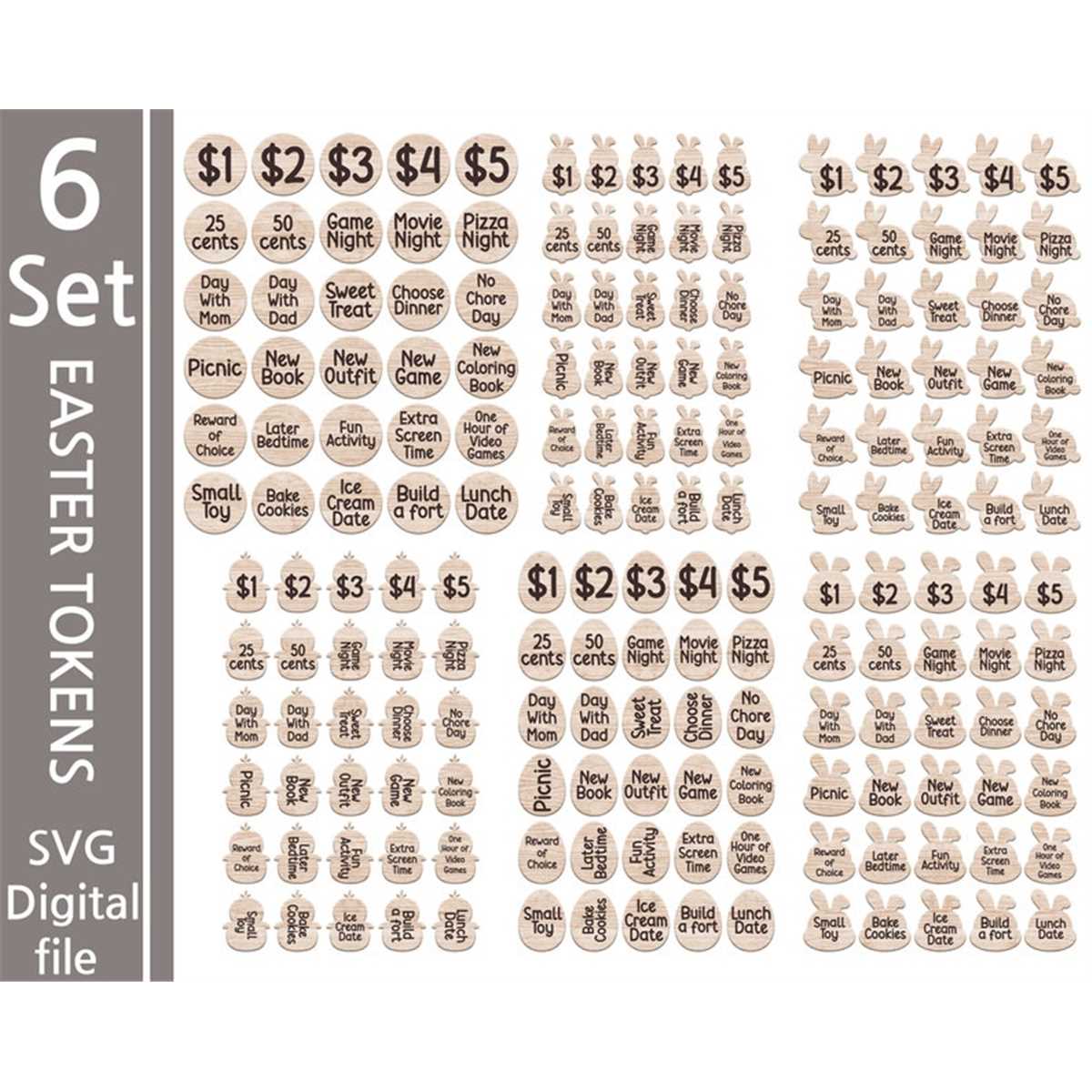 Redeemable Easter Token Bundle svg,Easter token svg, Easter - Inspire ...