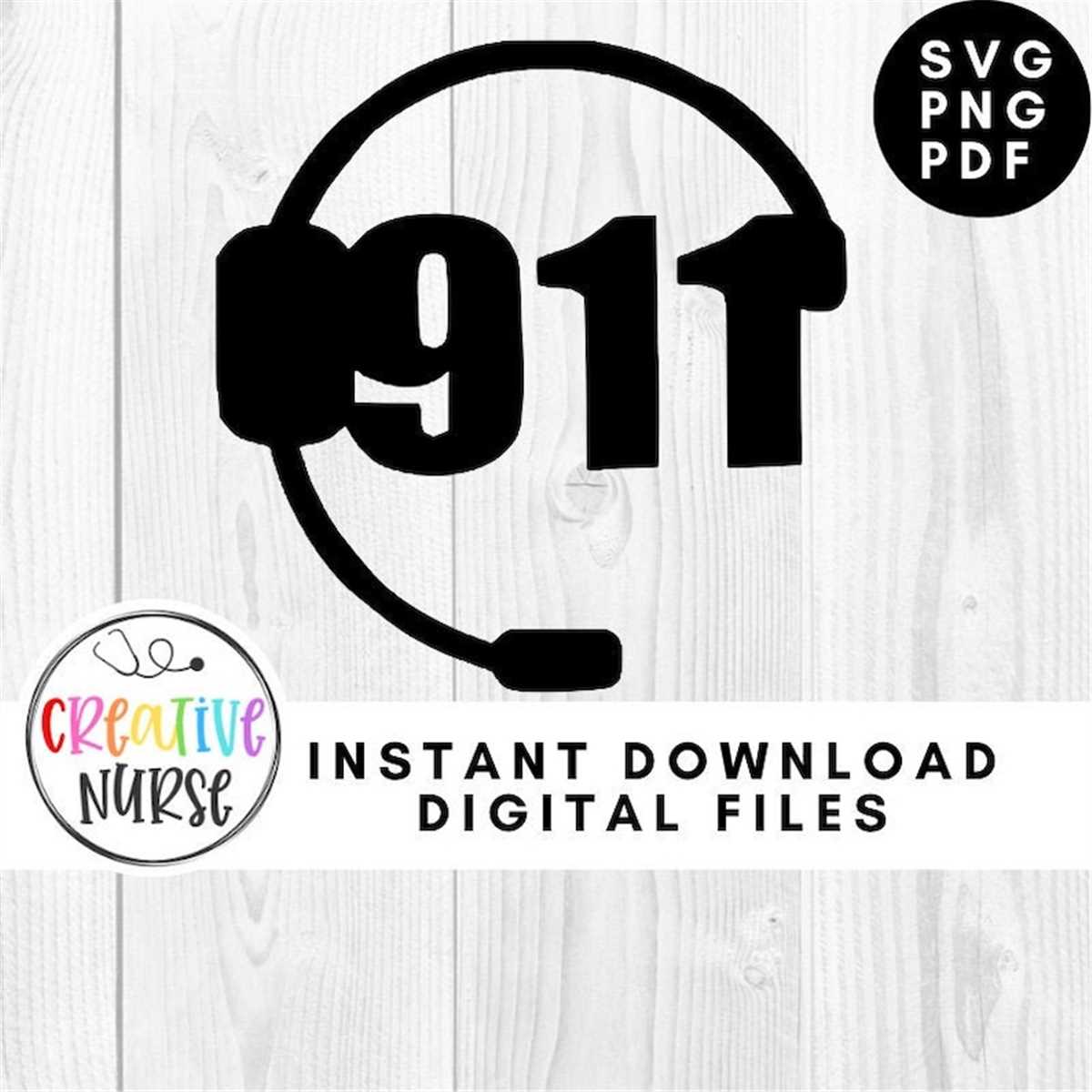 instant download cut file / 911 Dispatcher Headset / svg p | Inspire Uplift