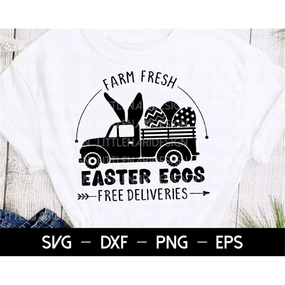 Farm Fresh Easter Eggs Svg, Free Deliveries, Easter Sign Svg - Inspire ...