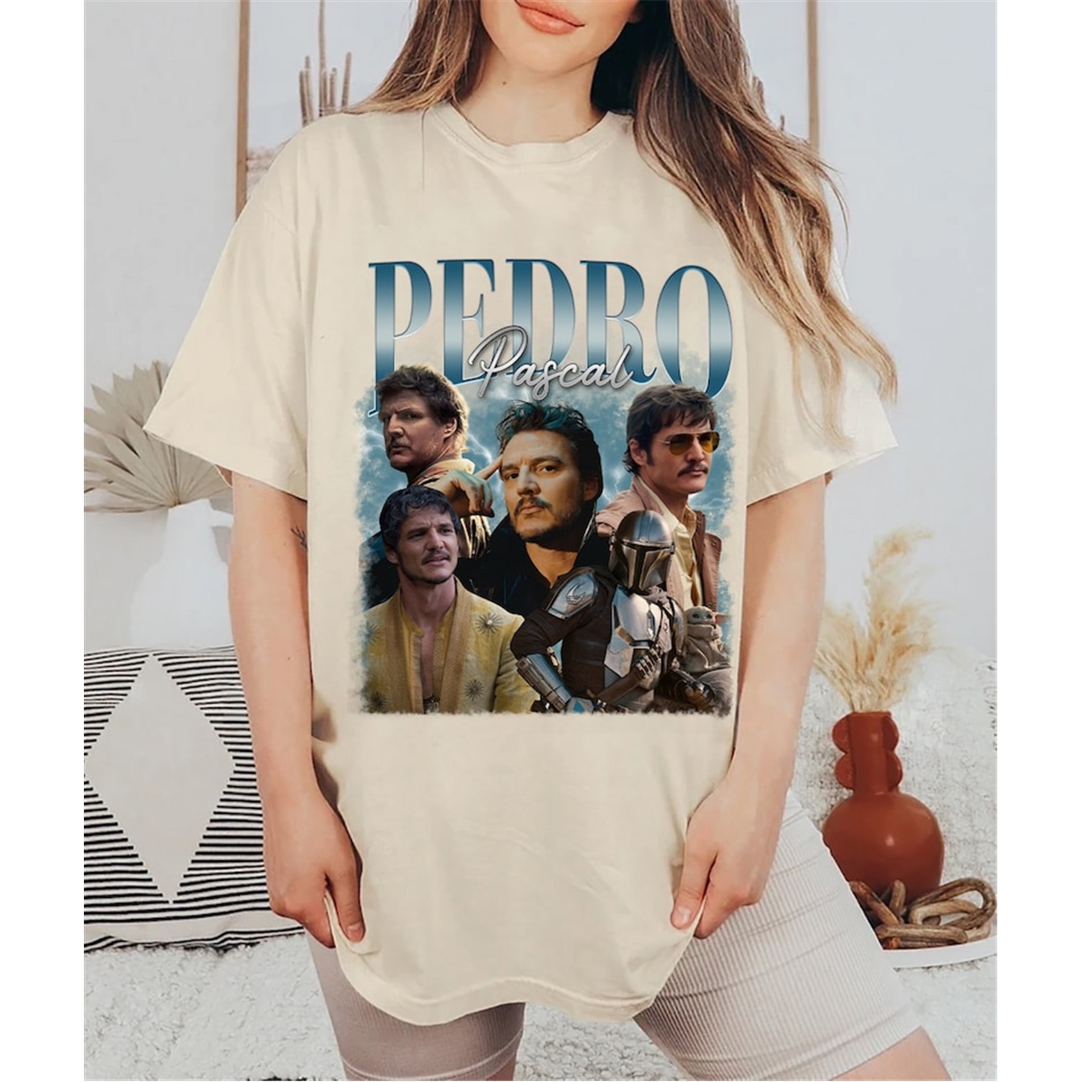 Pedro Pascal Retro shirt, Pedro Pascal Vintage print T-Shirt - Inspire ...