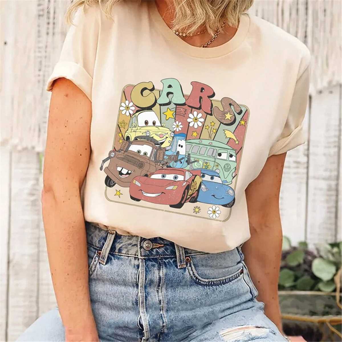 Disney Pixar Cars Lightning McQueen Palm Tree Sunset T-Shirt | Inspire ...