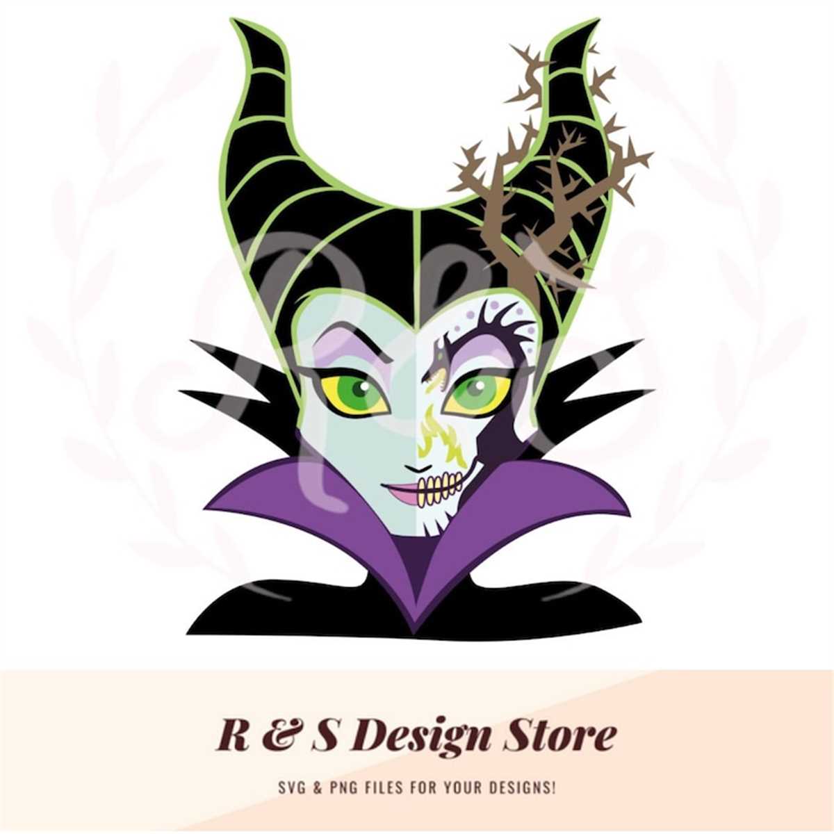 Mistress of evil sugar skull, png, svg, villain, dragon. | Inspire Uplift