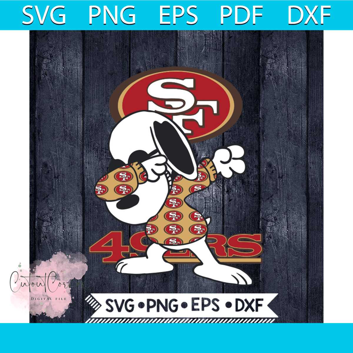 San Francisco 49ers Snoopy Dabbing Svg, NFL Svg, Football Sv | Inspire ...