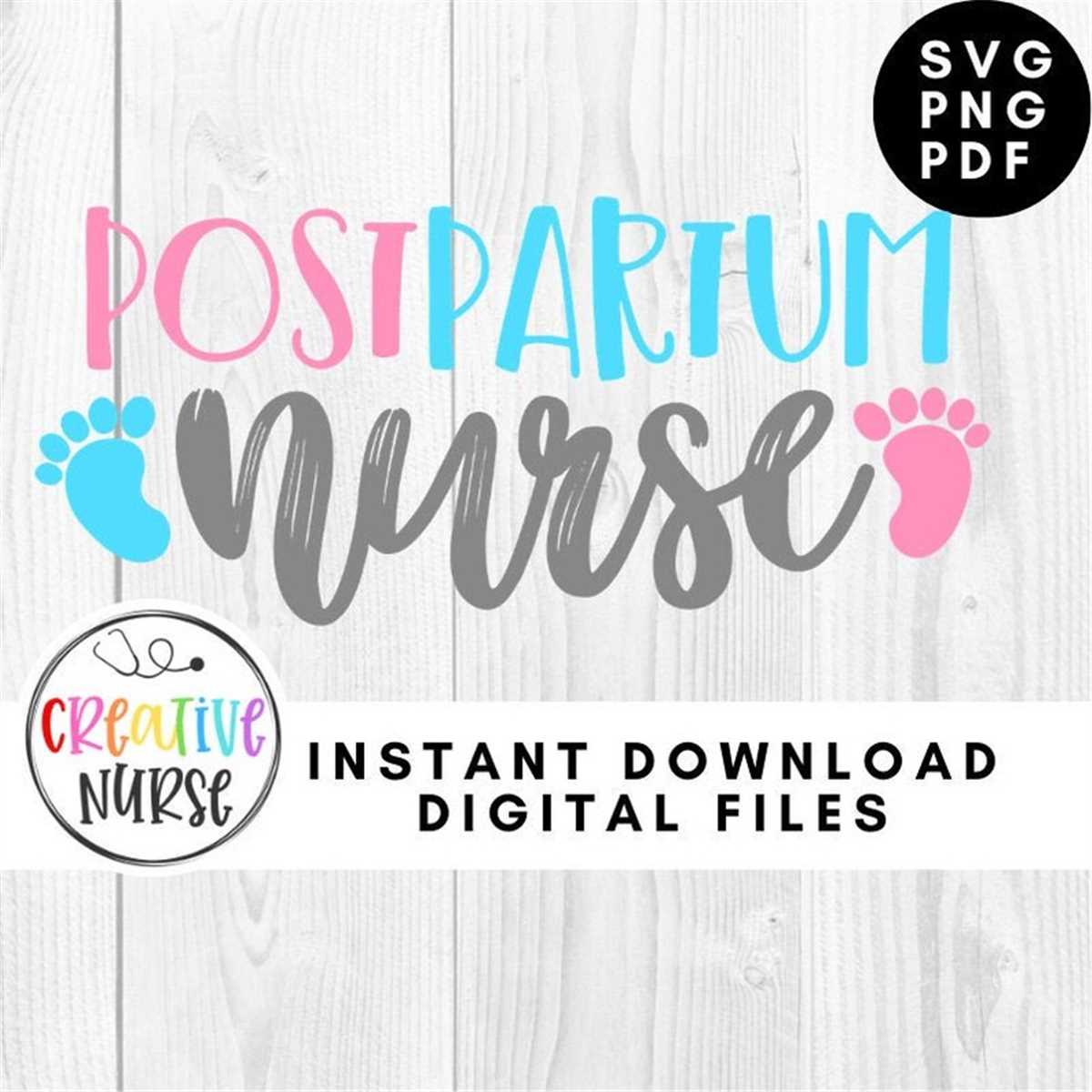 SVG Nurse / Post Partum Nurse SVG / svg pdf png cutting fil | Inspire ...