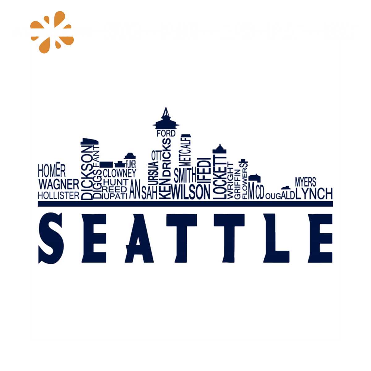 Seattle's, Football Team, Skyline Names, Svg, Sport | Inspire Uplift