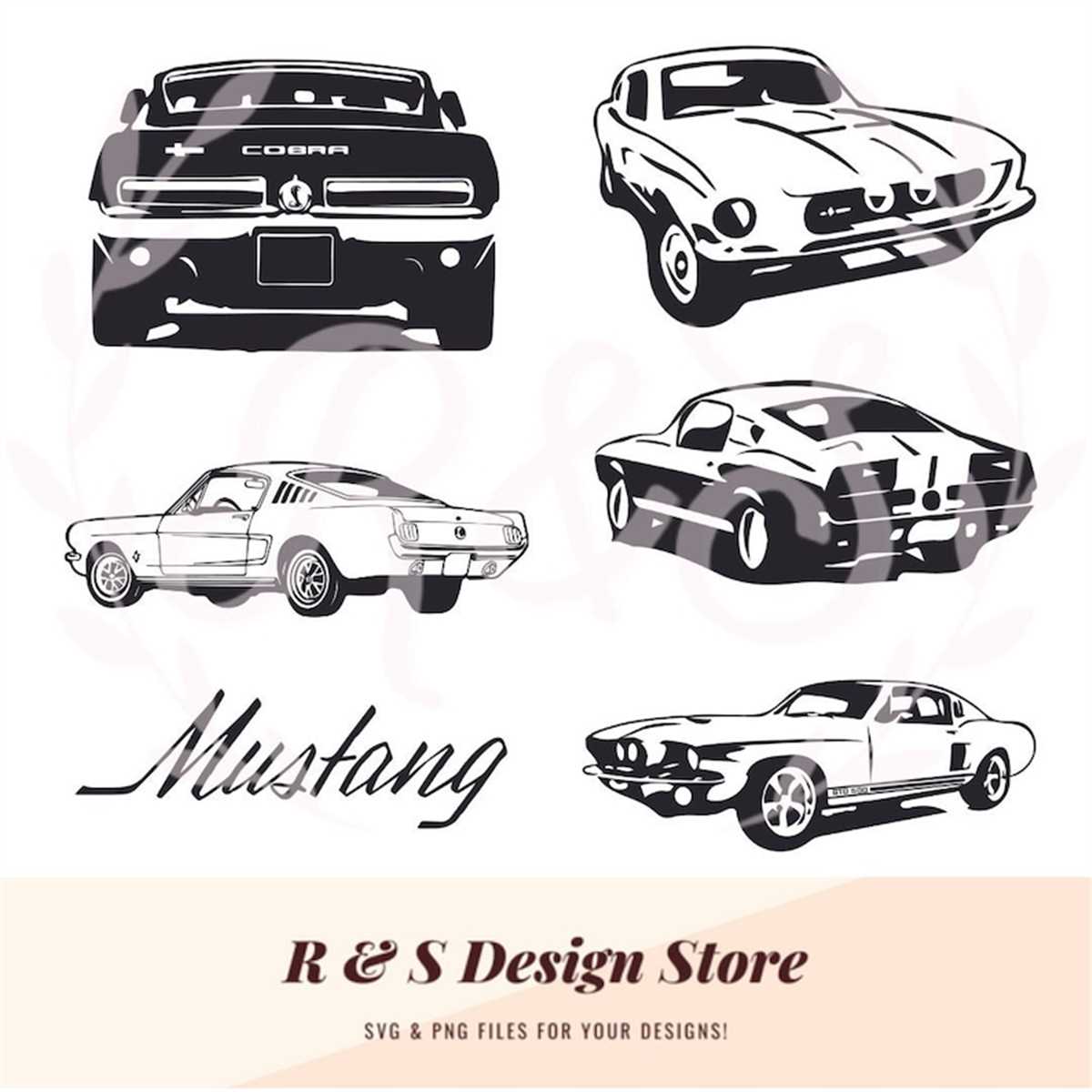 mustang bundle, cars, mustang, png, svg. | Inspire Uplift