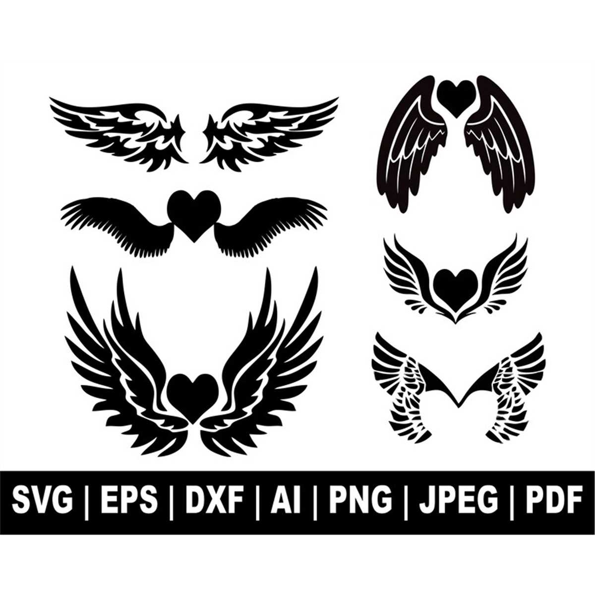 Angel Wings Svg Bundle, Angel Wings Svg, Wings Svg, Angel W - Inspire ...