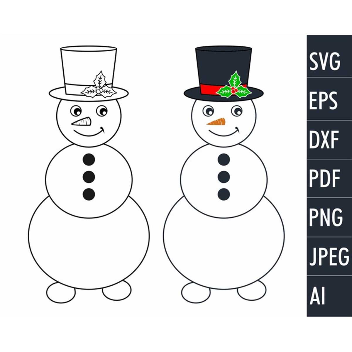 Snowman Svg, Snowman Face Svg,Christmas Snowman Svg, Snowman | Inspire ...