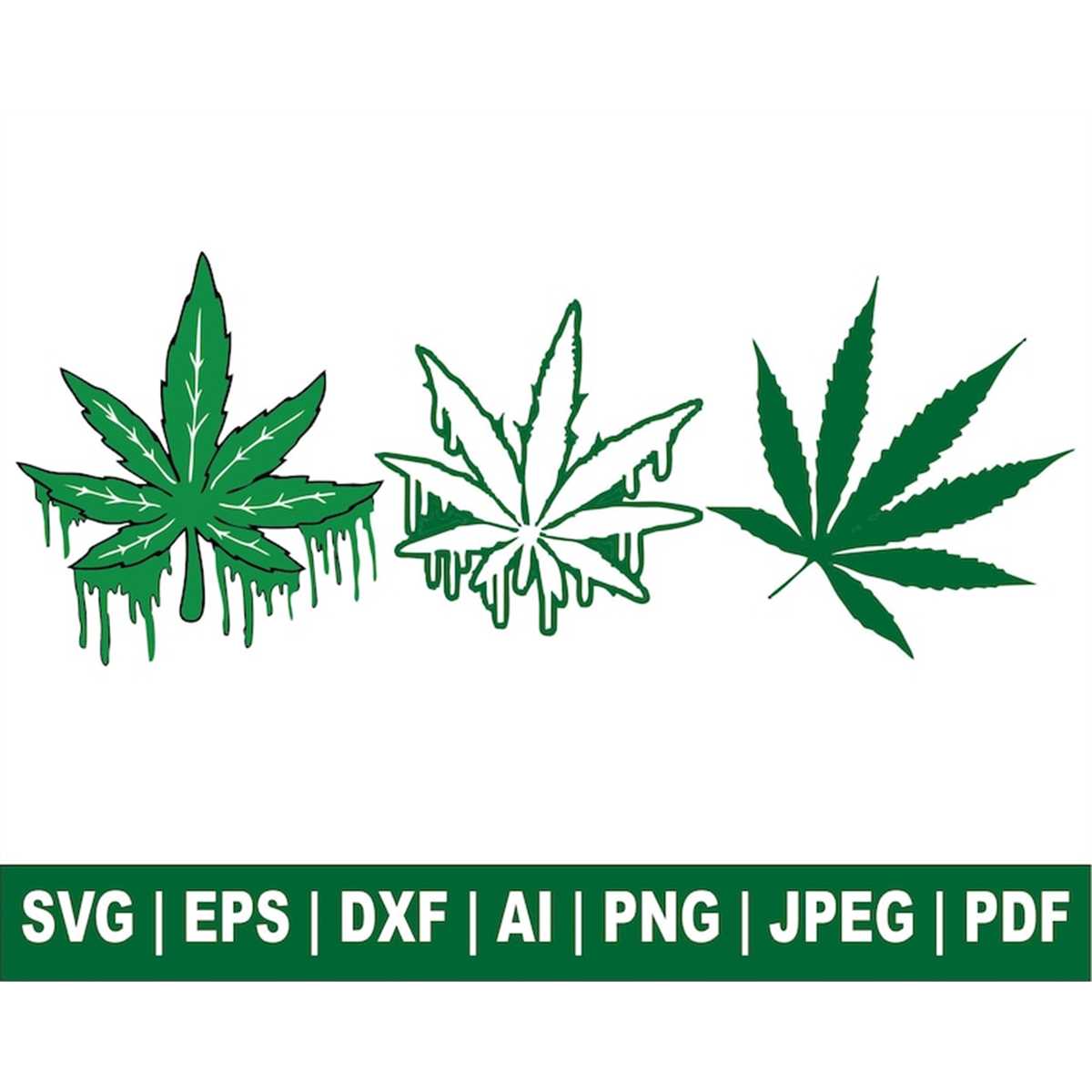 Dripping Weed Leaf Svg, Dripping Cannabis Leaf SVG, Pot Leaf - Inspire ...