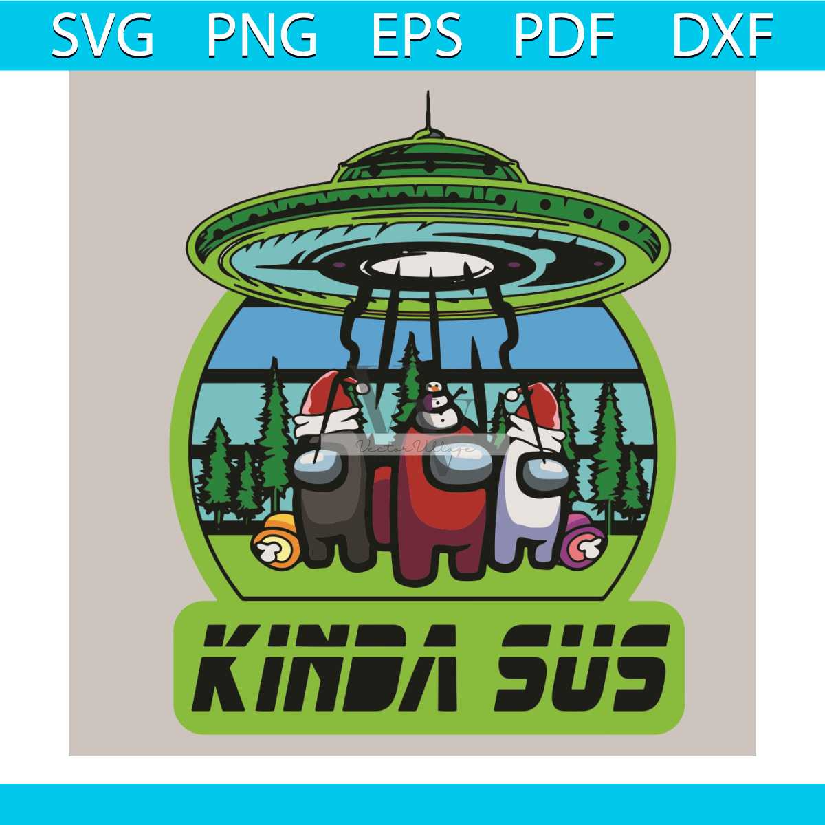 Kinda Sus Svg, Christmas Svg, Among Us Svg, Christmas Among | Inspire ...