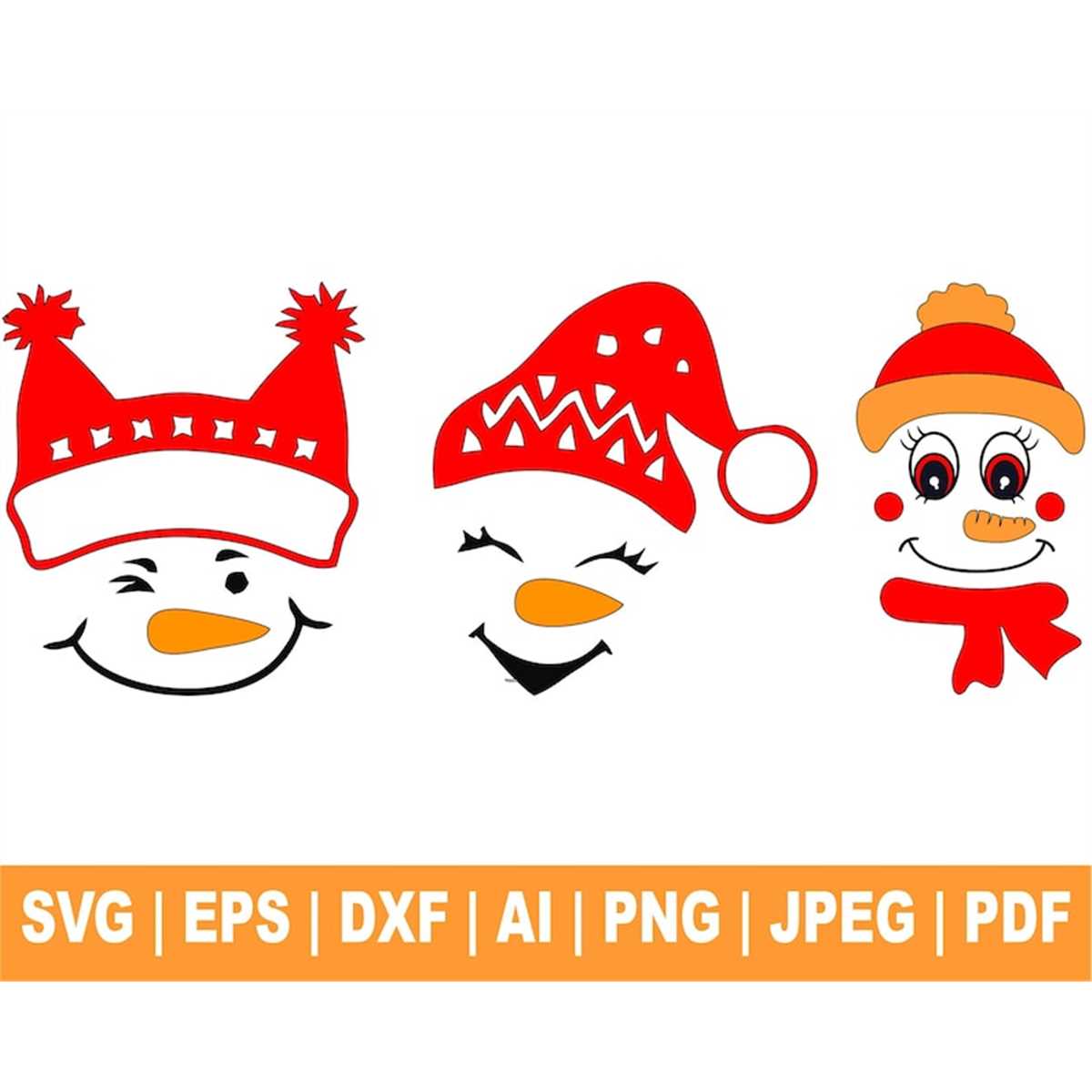 Christmas Snowman Svg, Snowman Face Svg, Snowman Svg, Santa | Inspire ...