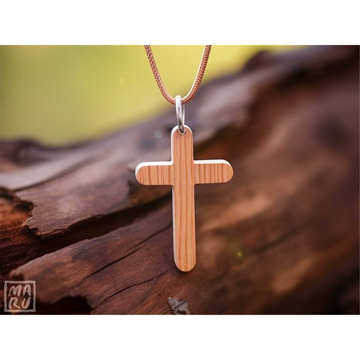 Simple Cross Pendant SVG PNG Glowforge Cricut Laser File W | Inspire Uplift