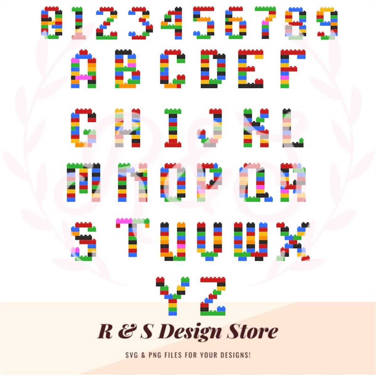alphabet set, bricks, png, svg. | Inspire Uplift