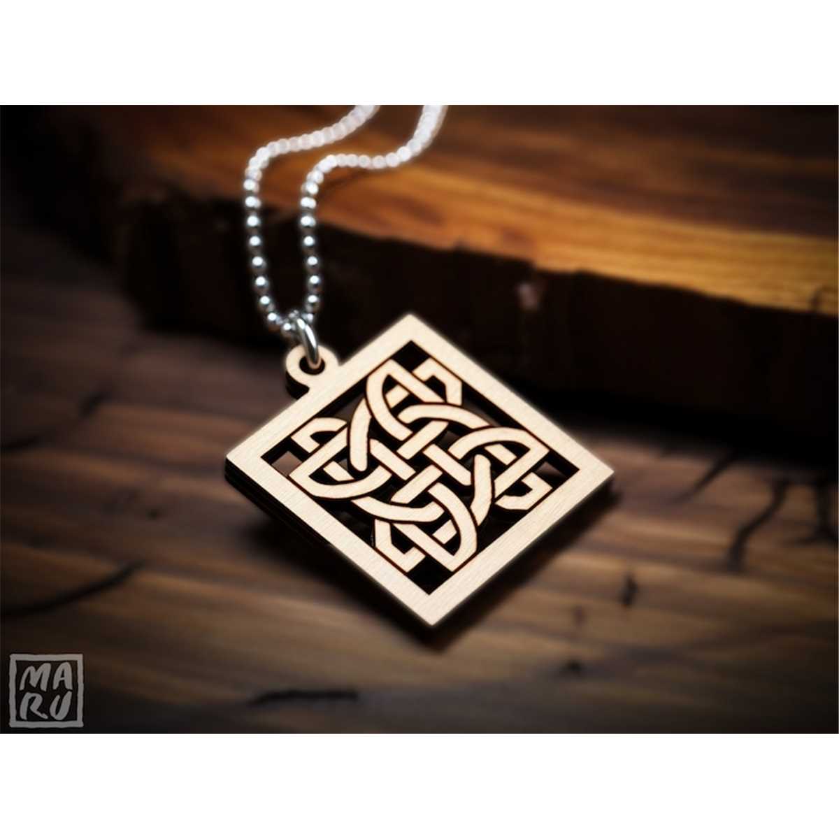 Celtic Inspired Square Pendant SVG Wood, Leather Cut File | Inspire Uplift