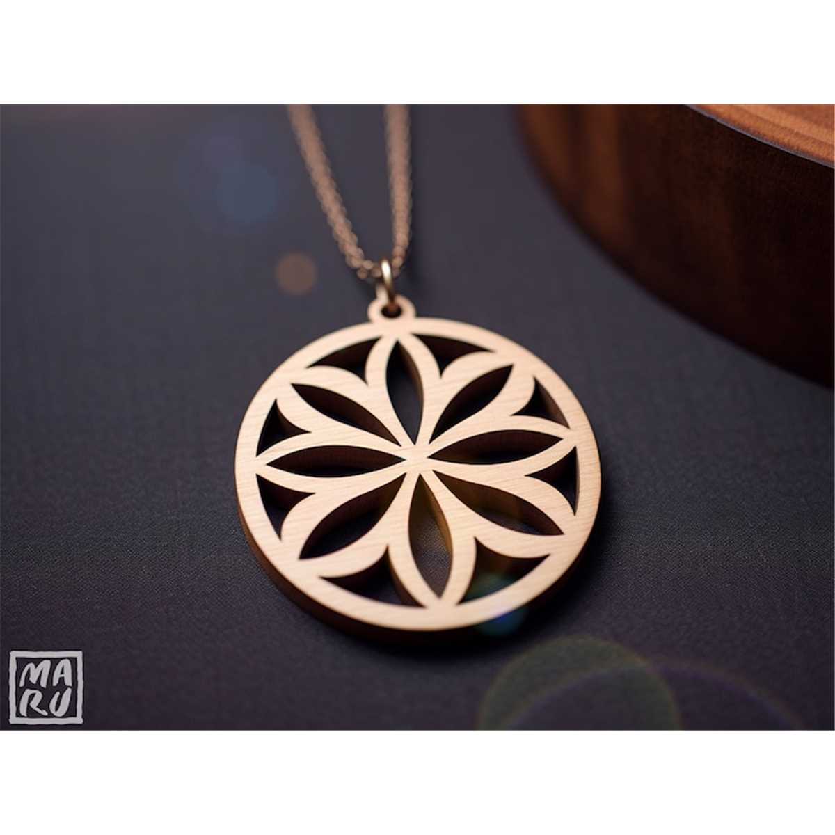 Mandala Pendant SVG Eightfold Path Inspiration Glowforge, - Inspire Uplift