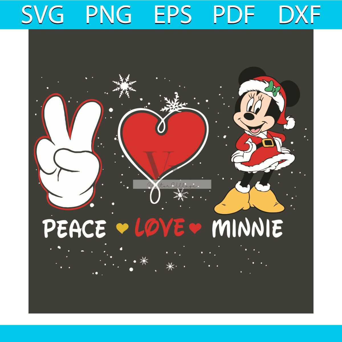 Peace Love Minnie Svg, Christmas Svg, Minnie Svg, Peace Svg, | Inspire ...