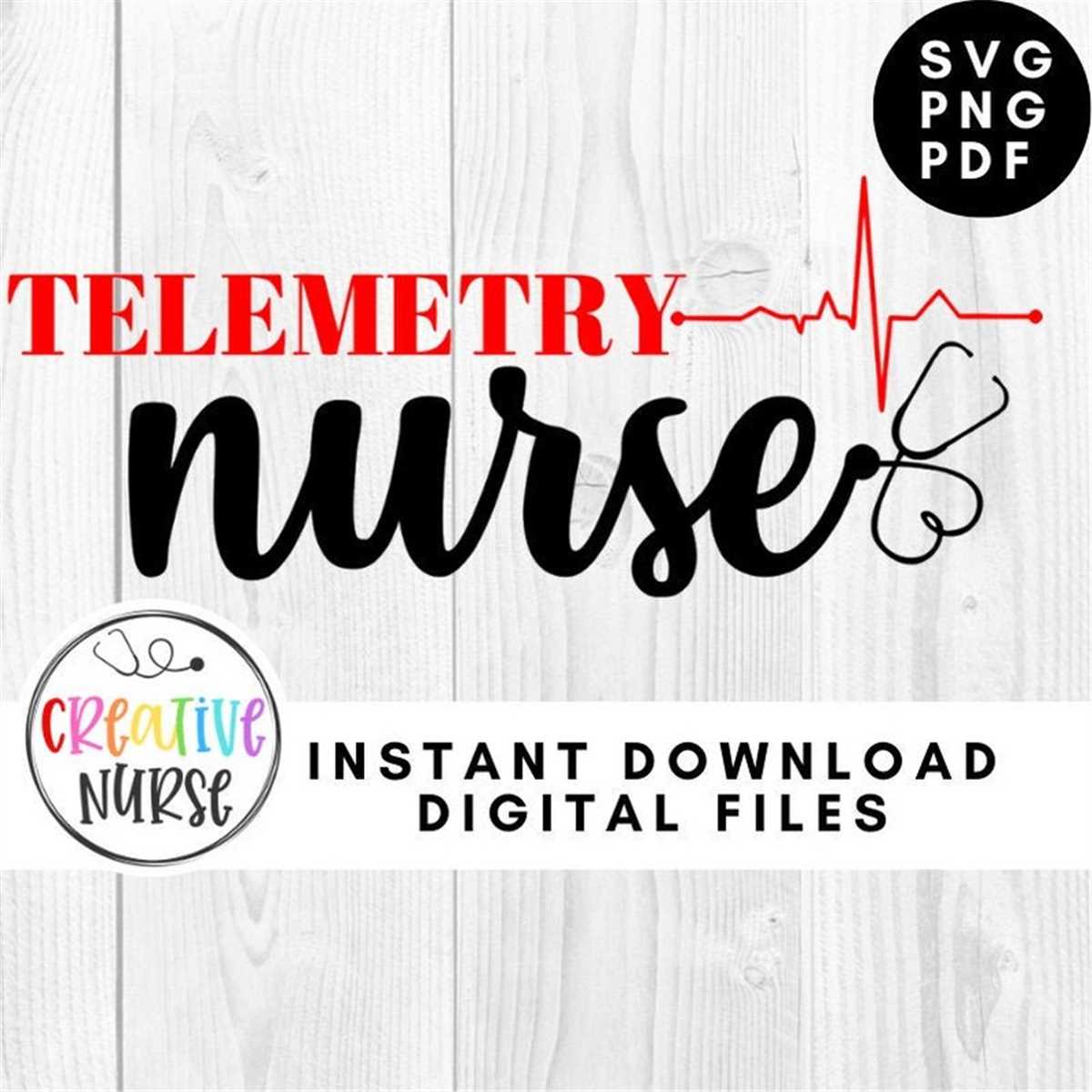 Instant Download Cut File / Telemetry Nurse / svg pdf png | Inspire Uplift