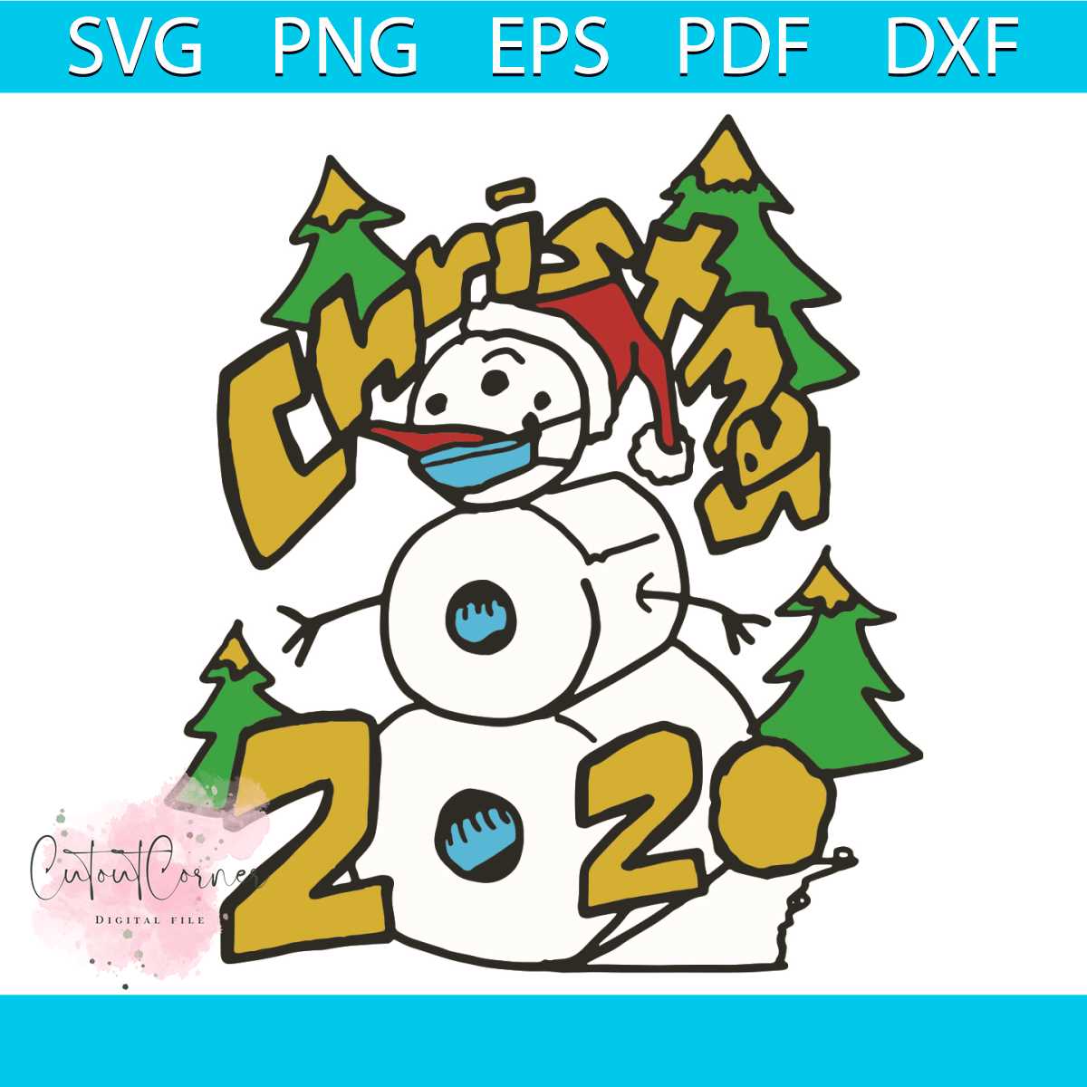 Christmas 2020 Svg, Christmas Svg, Snowman Svg, Masking Snow - Inspire ...