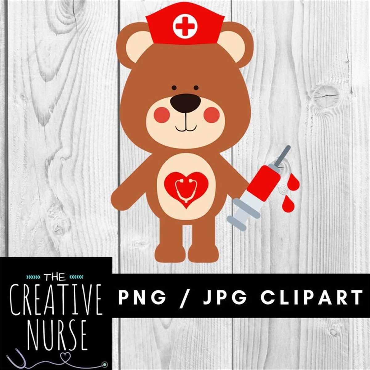 Instant Download Clip Art/ Teddy Bear Nurse Clipart / png / - Inspire ...