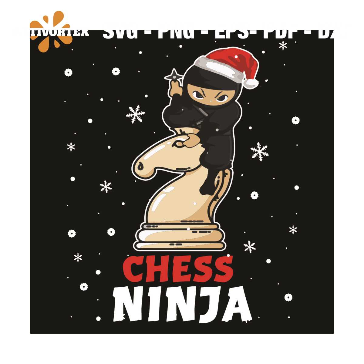 Chess Ninja Svg, Christmas Svg, Chess Svg, Ninja Svg, Snowfl - Inspire ...