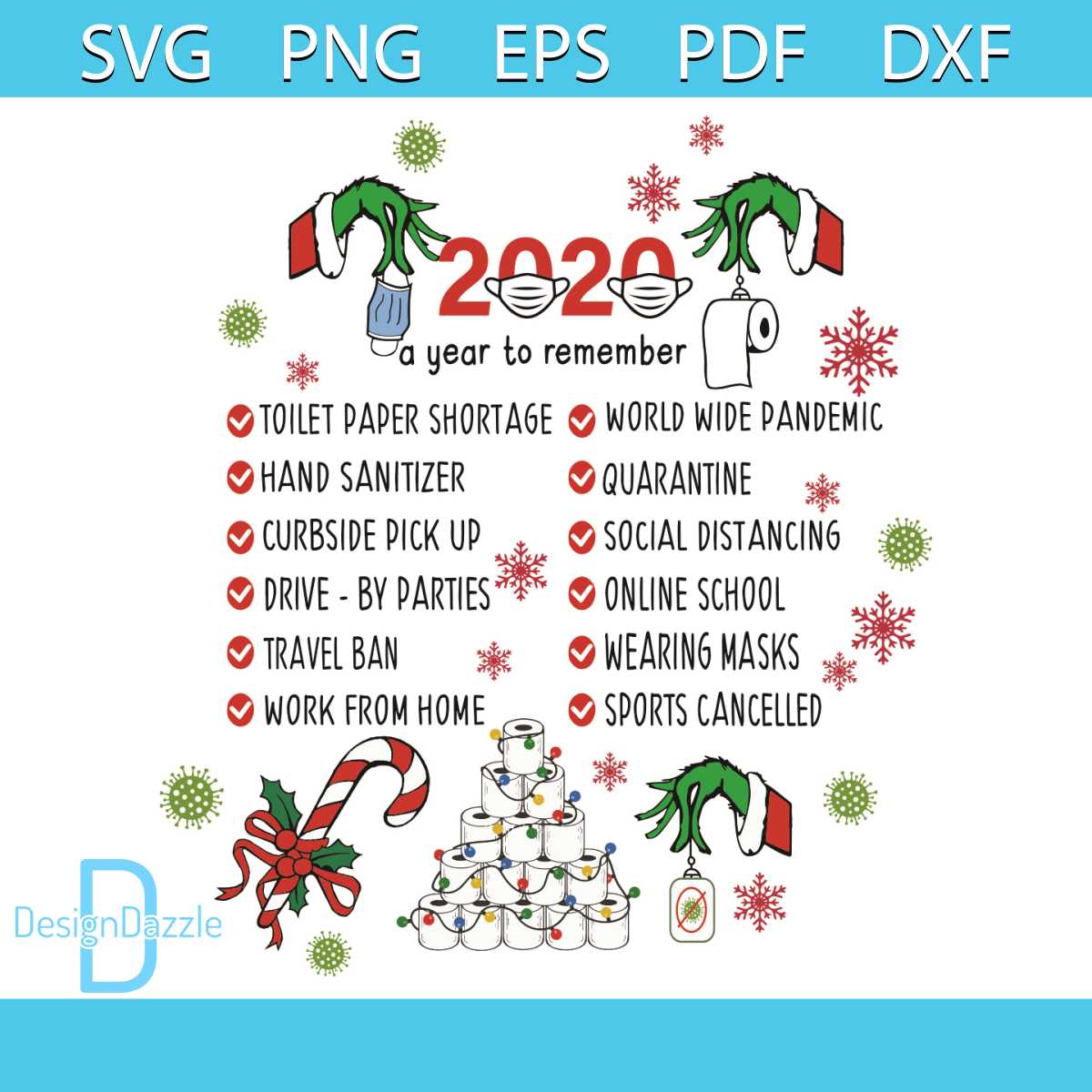 2020 A Year To Remember Svg, Christmas Svg, Grinch Svg, Covi - Inspire ...