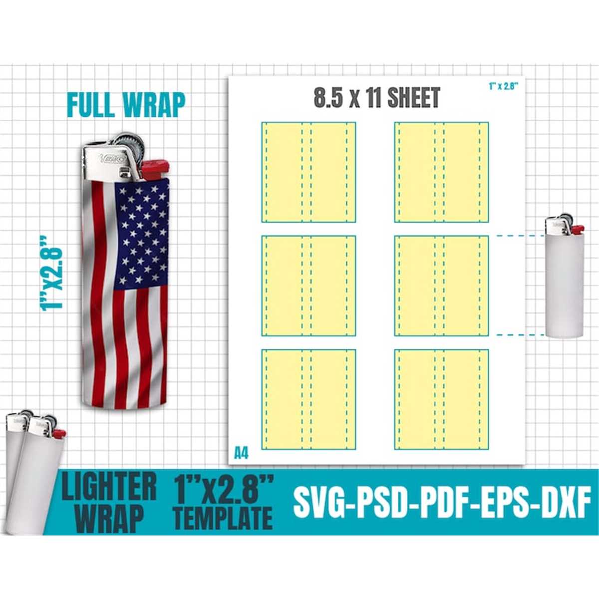 Lighter label Template Svg, Lighter wrapper Template, Lighte - Inspire ...