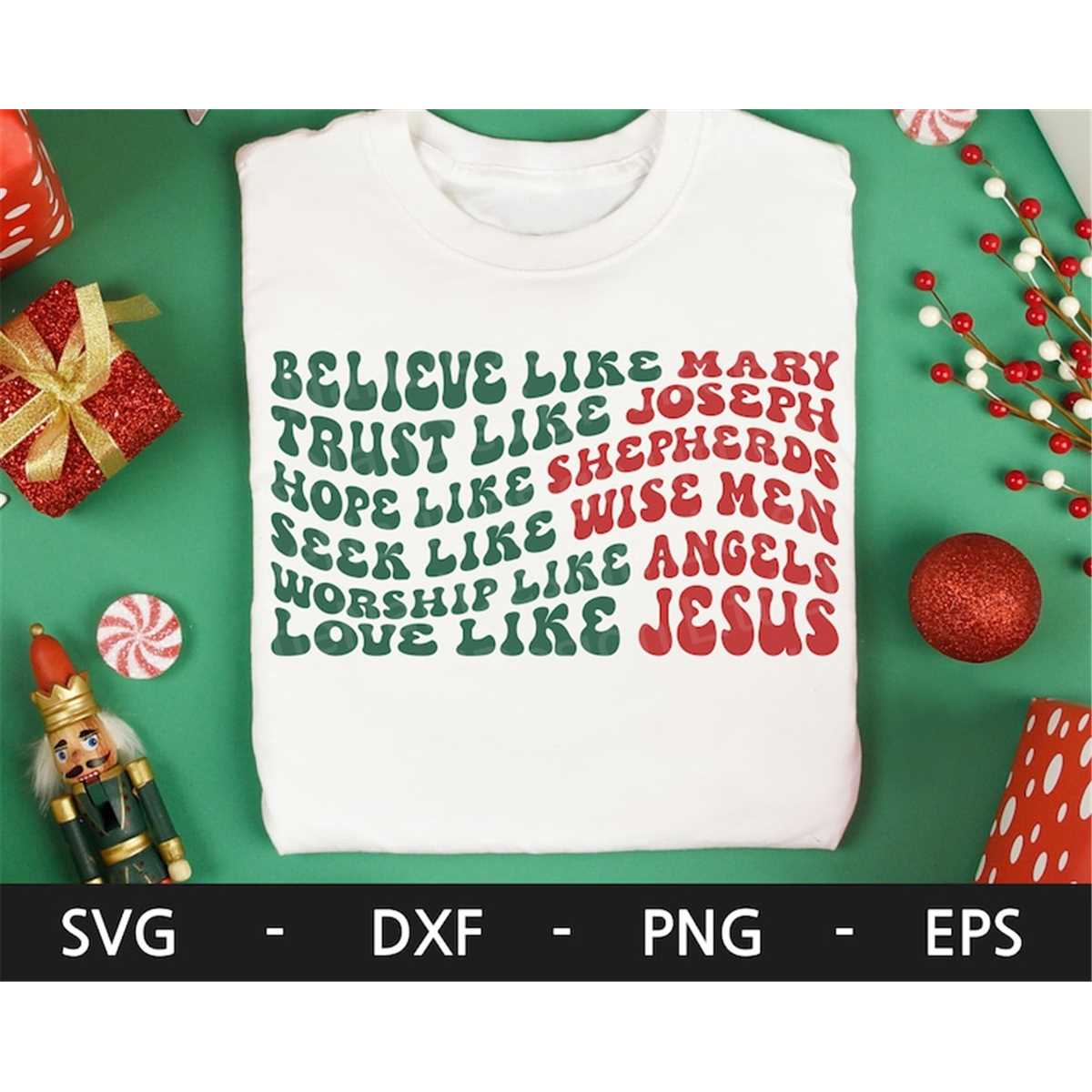 Christian Christmas svg, Believe like Mary svg, Christmas Sh | Inspire ...